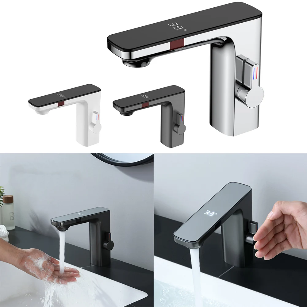 Smart-Sensor-Mixer-Tap-Digital-Display-Screen-Basin-Faucet-with-Copper ...