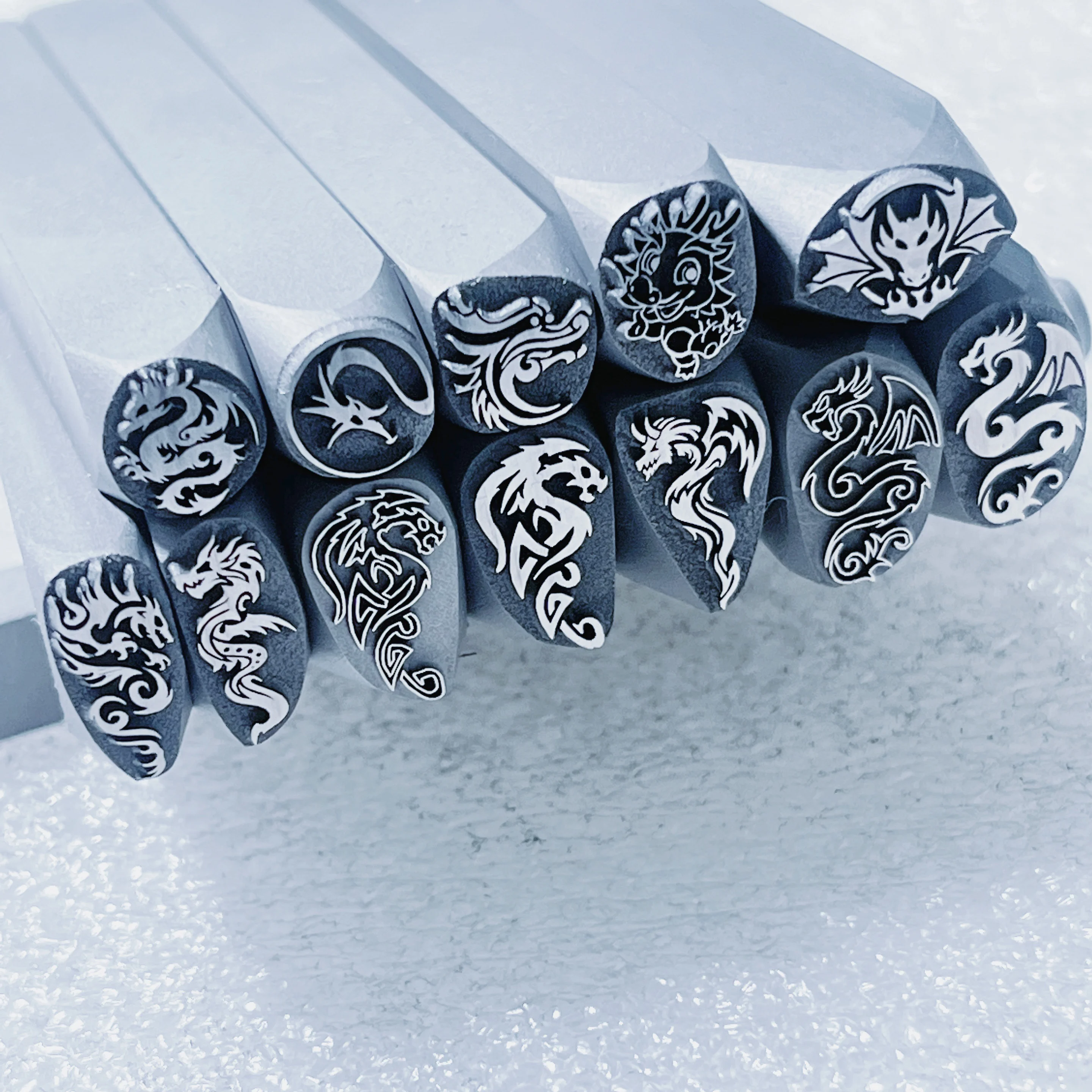 Dragon-Design-Metal-Stamping-Kit-Jewelry-Punching-Tool-Silver-Leather ...