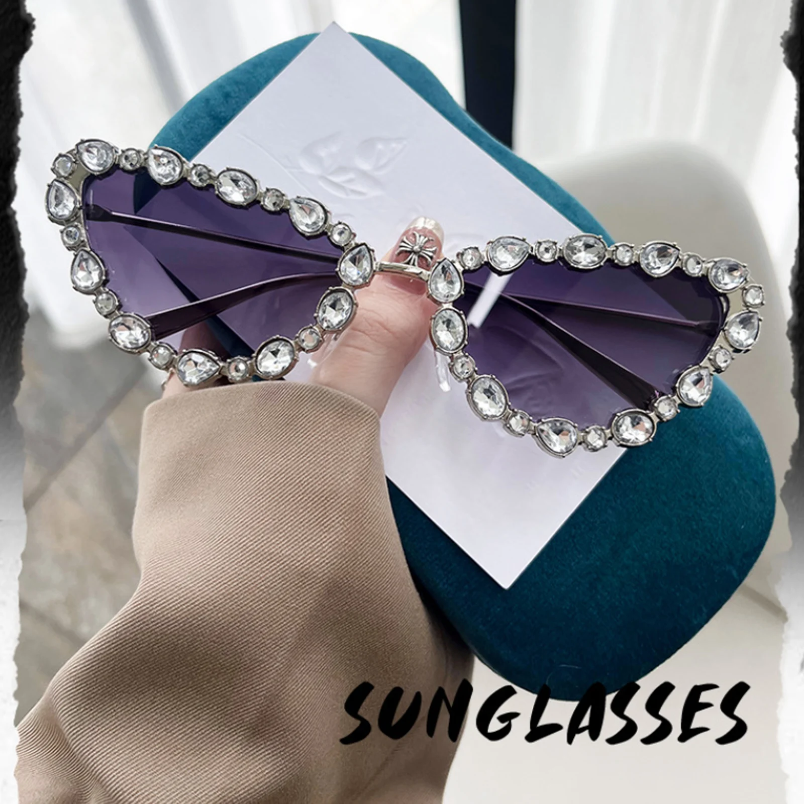 Women-Luxury-Diamond-Sunglasses-Cat-Eye-Sun-Glasses-Hip-Hop-Cool ...