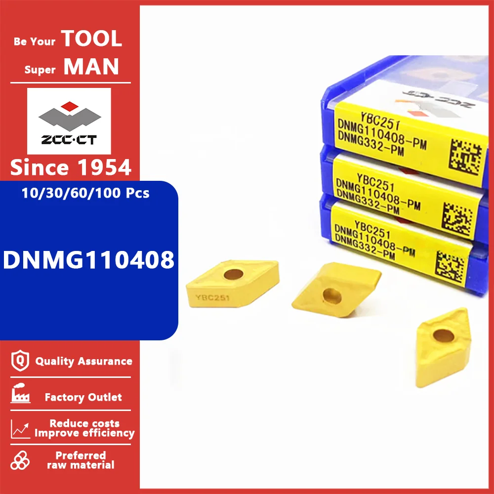 ZCC CT DNMG110408 DNMG 110408 DF DM EF EM PM Finishing Medium Turning Carbide Inserts Cutting ...