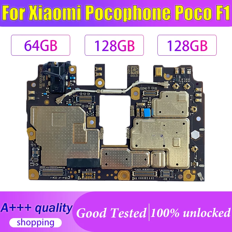 Good Working For Xiaomi Pocophone Poco F1 Motherboard Unlocked Original ...