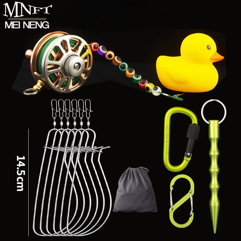 MNFT Fishing Stringer Live Fish Lock with Reel & Float Stainless Fish ...