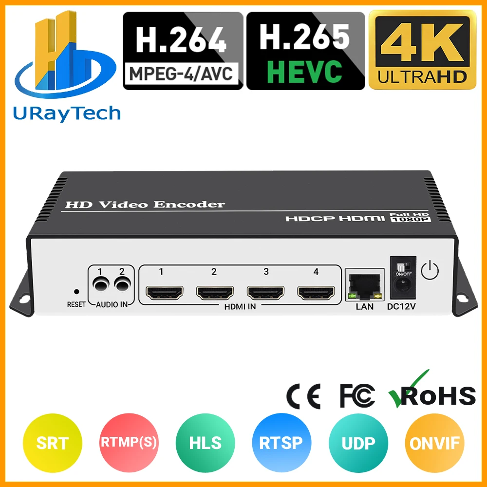 Cost-effective-4-Channels-4K-HEVC-H-264-H-265-HDMI-Video-Encoder-HDMI ...