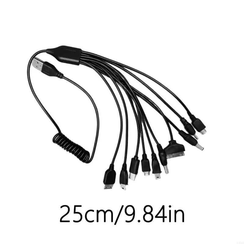 2025 New 10 in 1 USB Charging Cable Multi Device Connectors Cord Spring ...