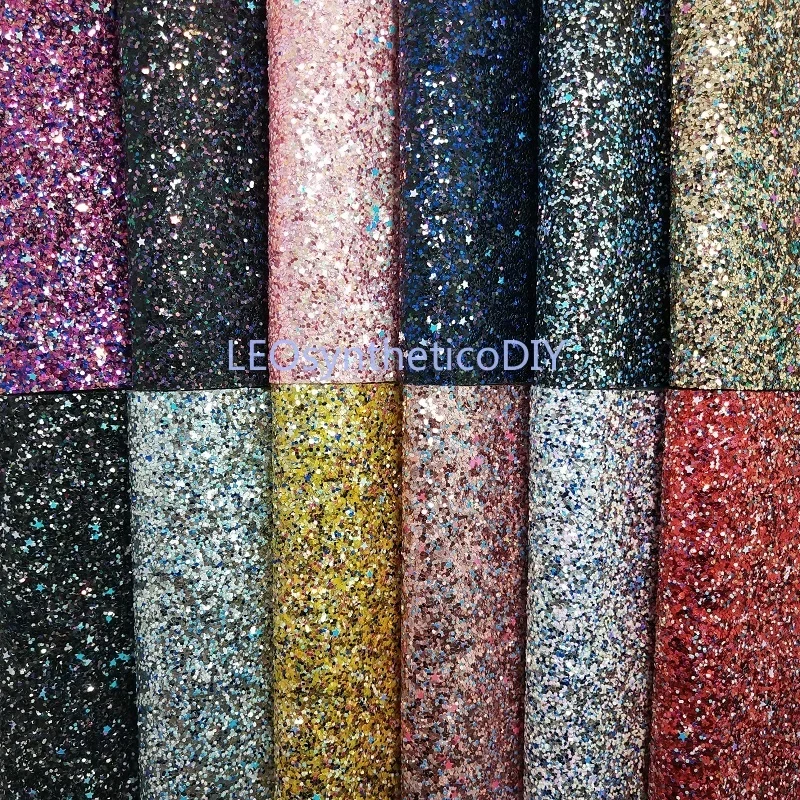 1PC-21X29CM-Synthetic-Letaher-Cuero-Sintetico-Chunky-Glitter-Leather ...