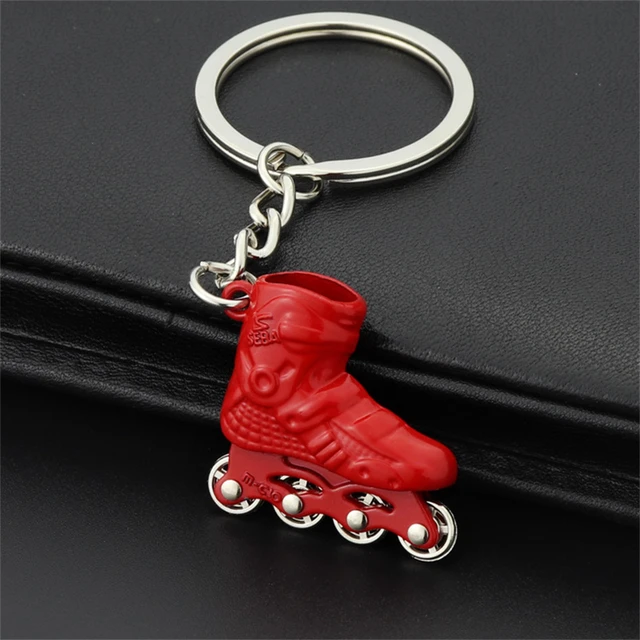 New Simulation Skates Keychain Fingertip Decompression Toy Keyring ...