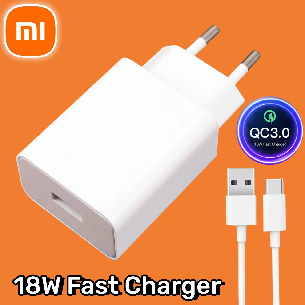 Xiaomi-Redmi-10-Charger-Original-18W-Fast-QC-3-0-Usb-Type-C-Cable ...