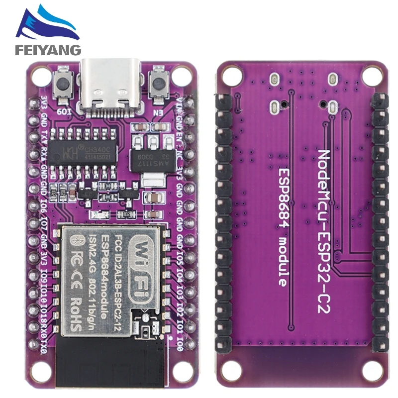 Esp8684 Development Board Type C Usb Esp32 C2 Espc2 12 Devkit Serial Ch340 Wifi Bluetooth Dual