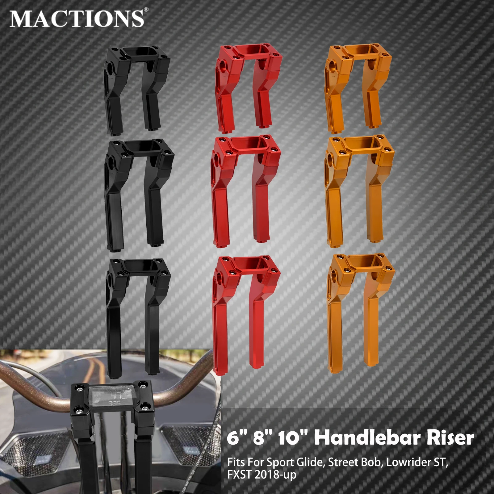 Motorcycle-6-8-10-Handlebar-Clamp-Risers-Handle-Bar-Riser-For-Harley ...