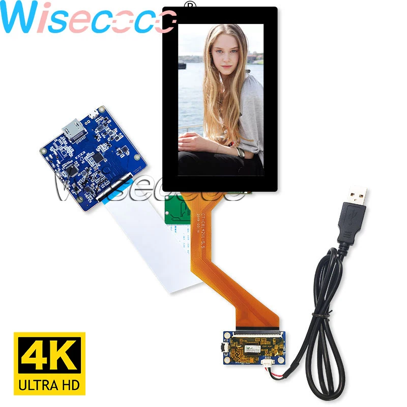 5.5 Polegada 4k ips display lcd 60pin 3840x2160 capacitivo painel da ...