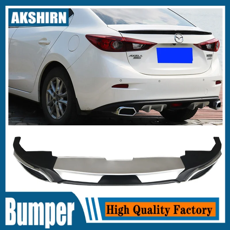 For-Mazda-3-Axela-2014-2017-ABS-Rear-Bumper-Diffuser-Bumpers-Protector ...