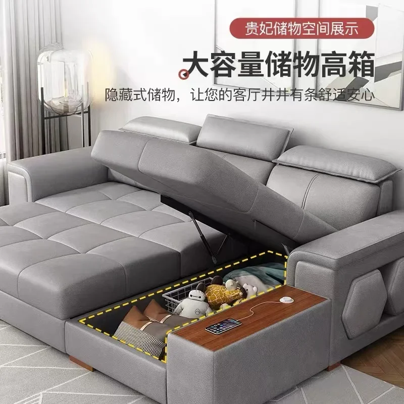 Three-People-Living-Room-Sofa-Bed-Home-Science-And-Technology-Cloth ...