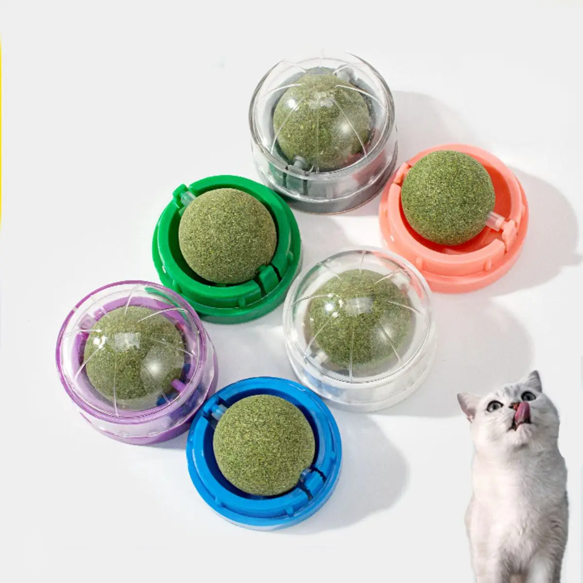 Natural-Catnip-Cat-Rotatable-Catnip-Wall-Ball-Toys-Licking-Snacks ...