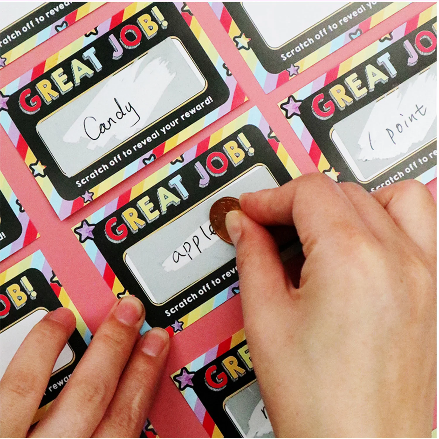 100pcs-Set-Great-Jobs-Novelty-Reward-Scratch-Cards-DIY-Encourage-Praise ...