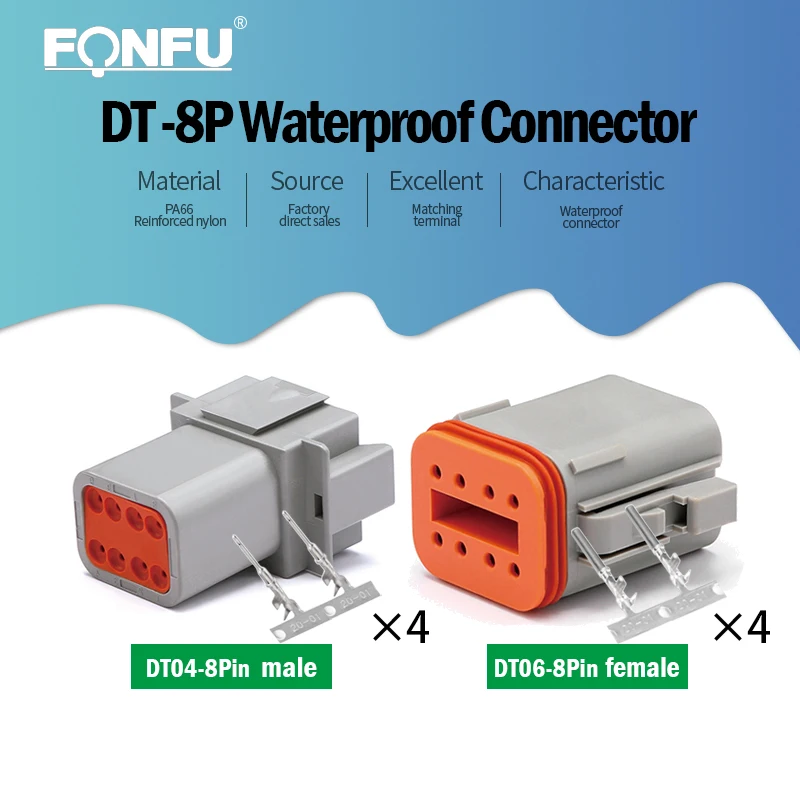 Germany-DT-8P-8Pin-22-16AWG-Waterproof-Wire-Connector-Plug-DT06-8S-DT04 ...