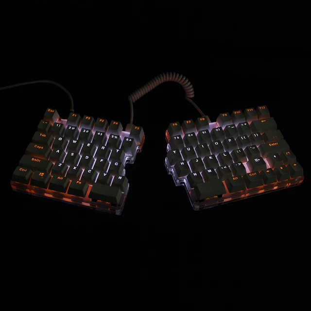 78 Keys Split Keyboard Mechanical Switch Left Right Hand Ergonomic ...