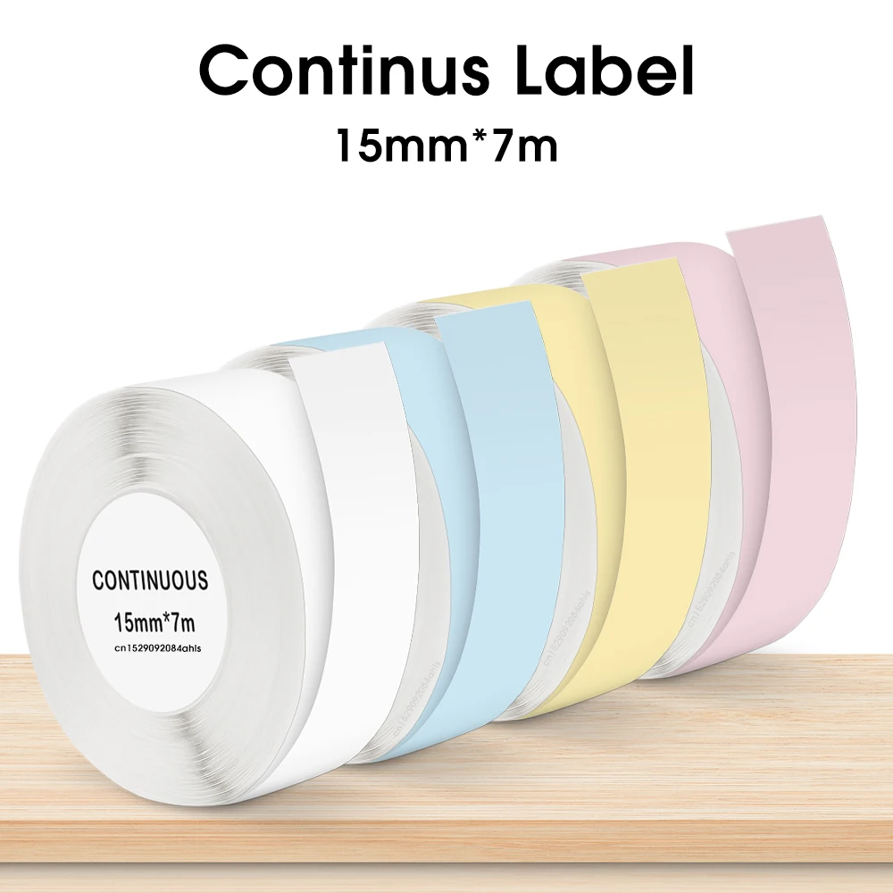 P12-Thermal-Paper-Roll-Continus-Label-Tape-15mm-7m-Self-Adhesive-Label ...