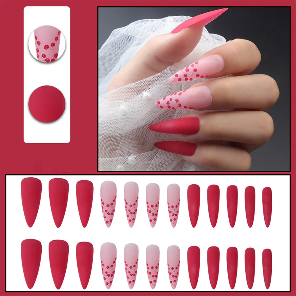 Red Tip Stiletto Nails
