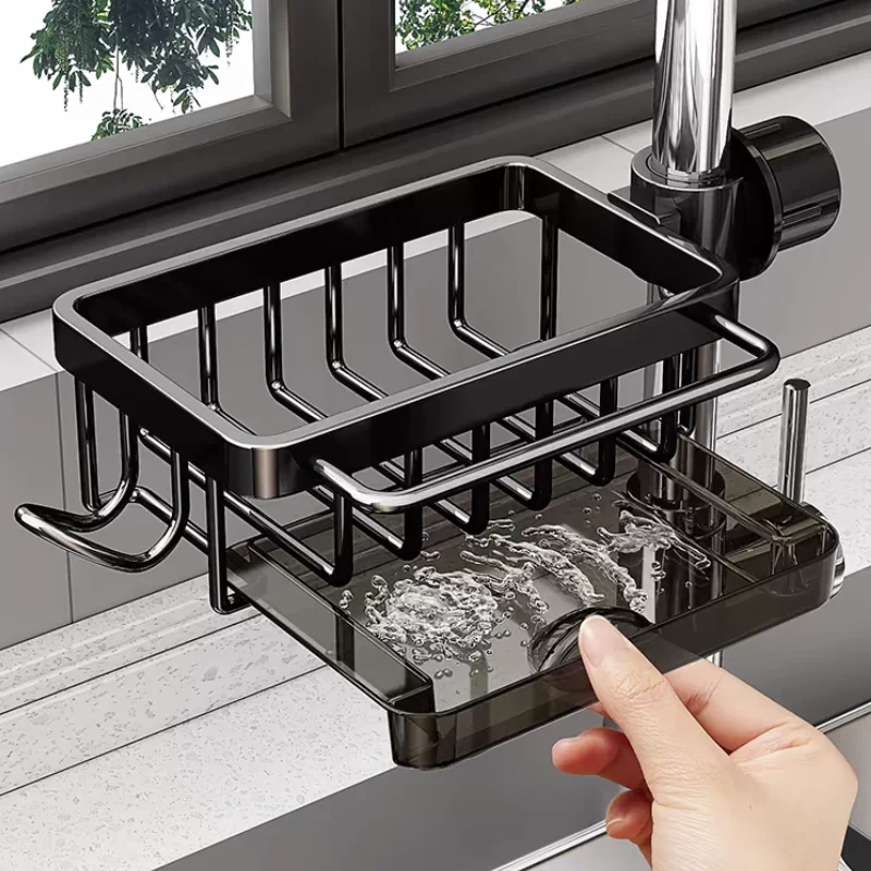 Sink-Drain-Rack-Stainless-Steel-Sponge-Holder-Faucet-Storage-Dish-Drainer-Towel-Rack-Shelf-Sink ...