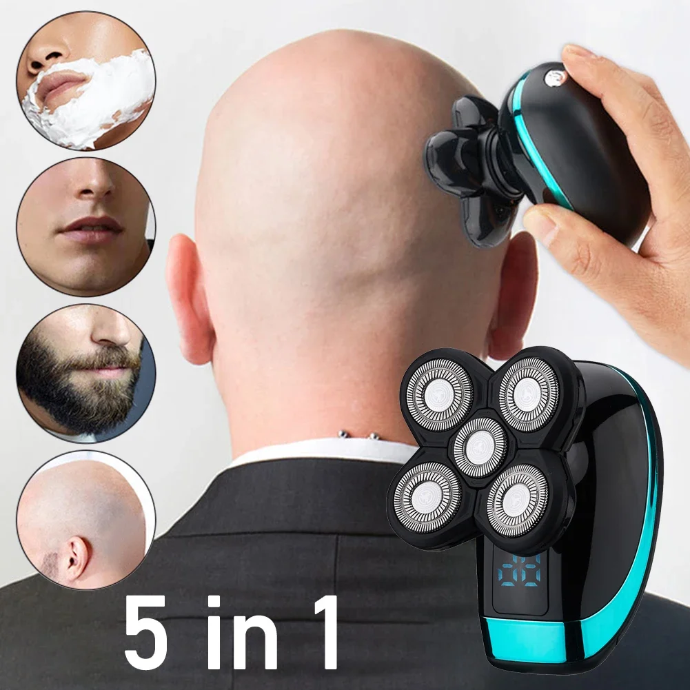 Electric-Razor-5-Floating-Heads-Face-Beard-Shaver-Multifunction ...