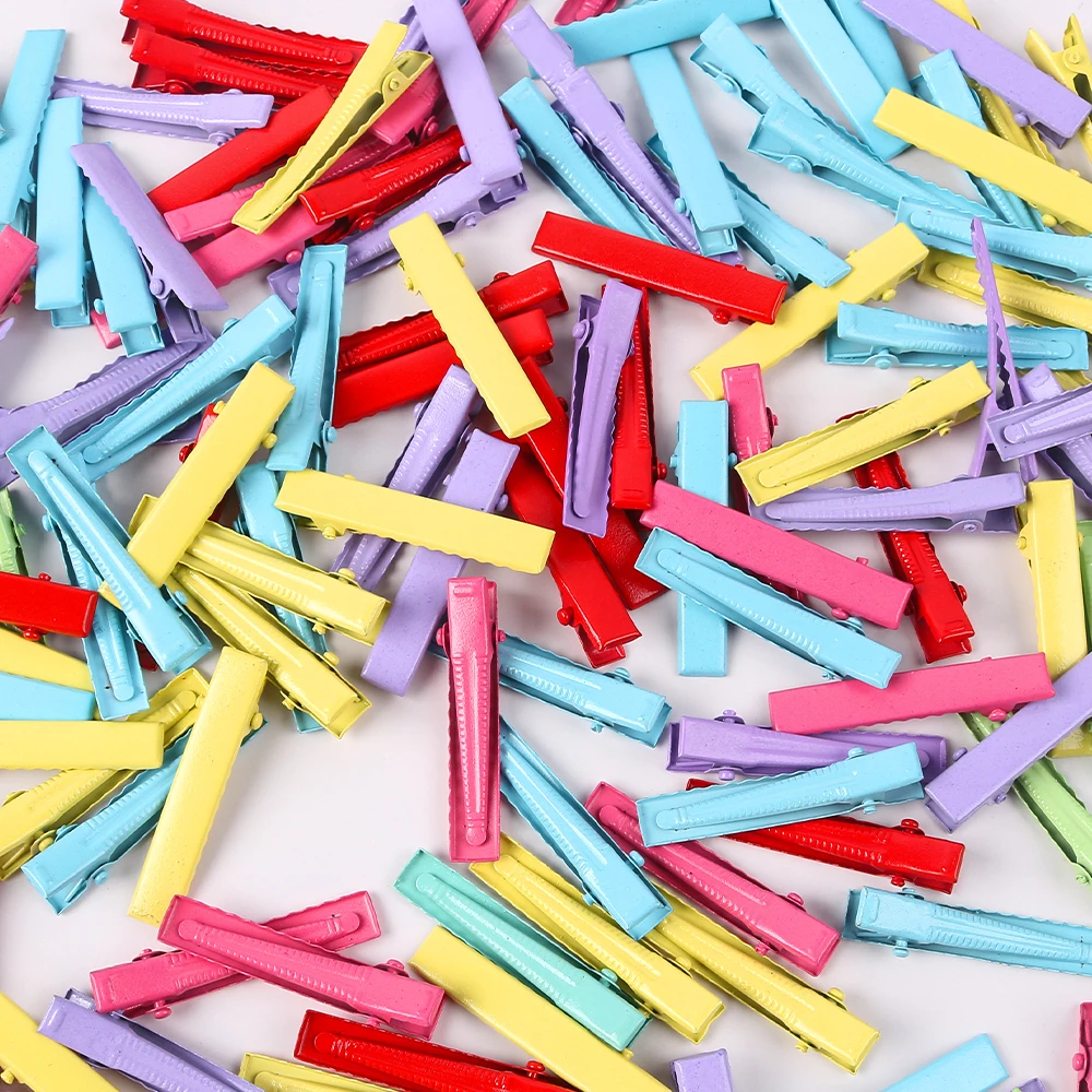 20pcs-Colorful-Alligator-Hair-Clips-40mm-Hairpin-Hairclip-Teeth-Blank ...