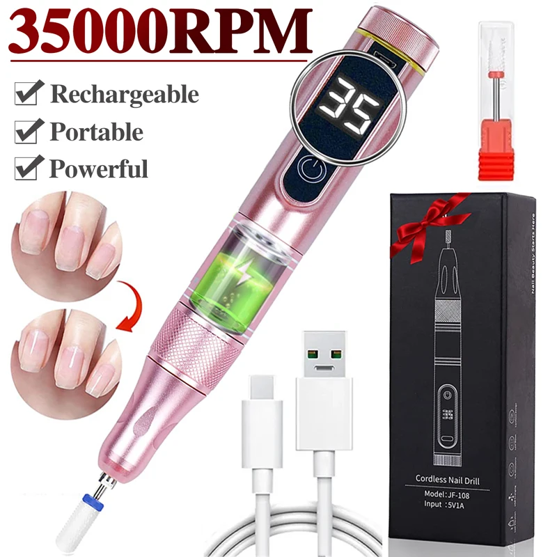 35000RPM-Cordless-Nail-Drill-Machine-For-Gel-Polish-Portable-Manicure ...