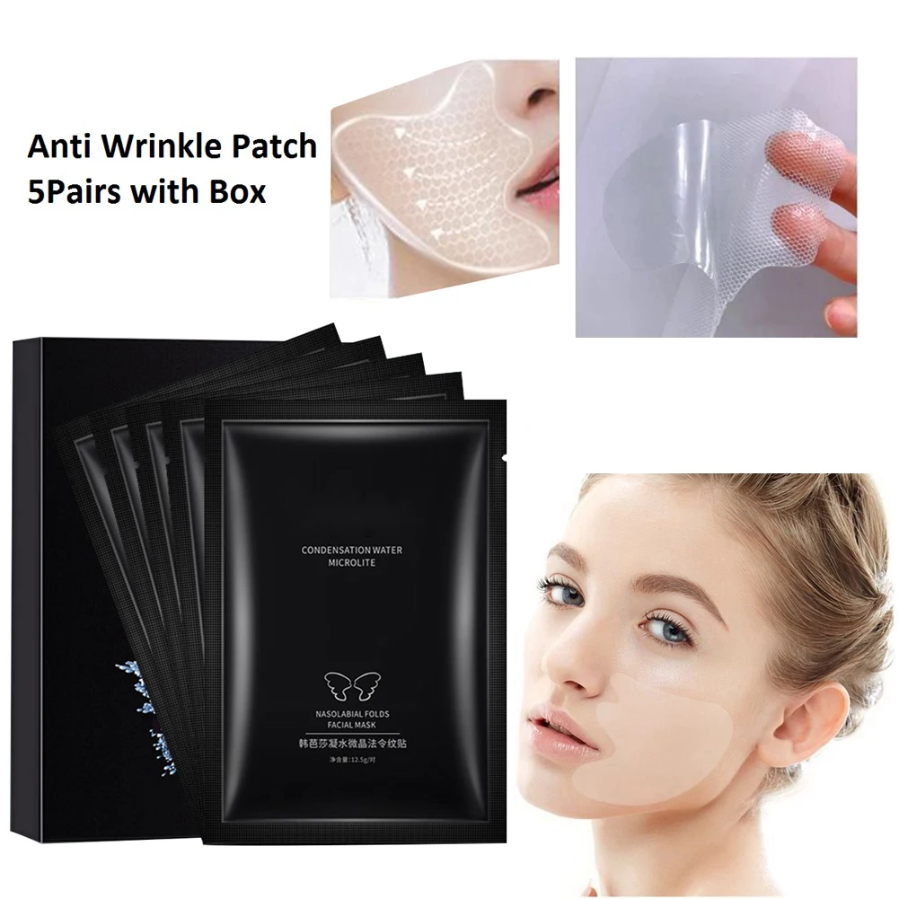 1/5 Pair Anti Wrinkle Face Cheek Sticker Anti-aging Line Removal Patch ...