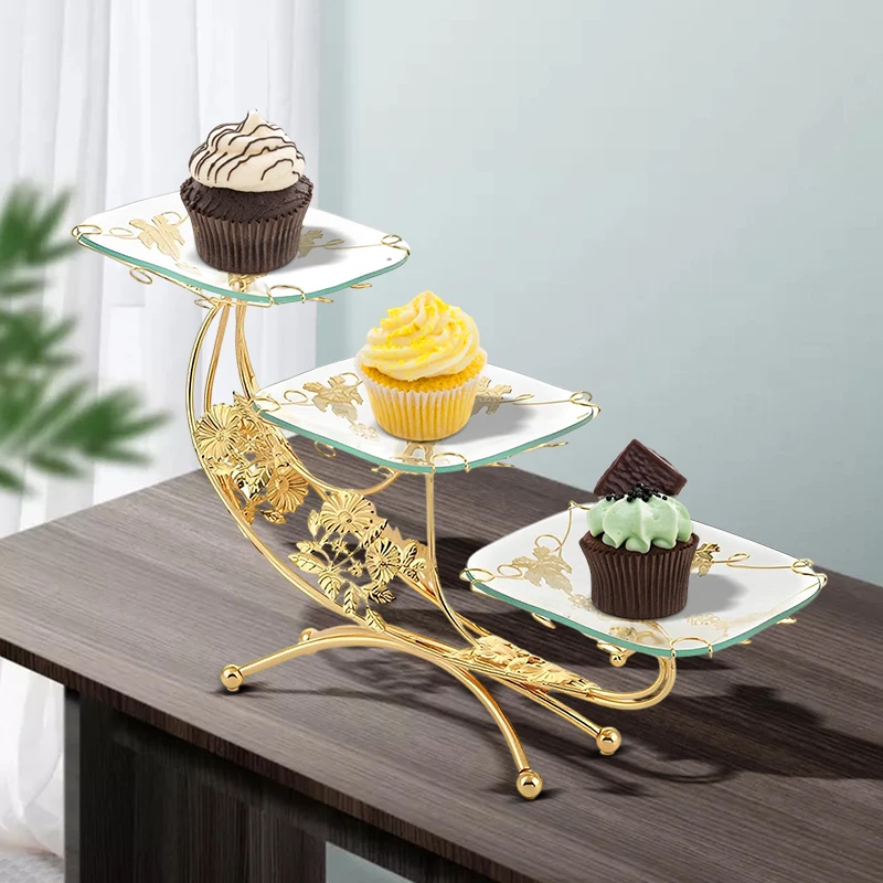 Classic-Glass-Fruit-Plate-Court-Style-Dessert-Pastry-Vegetables-Holder ...