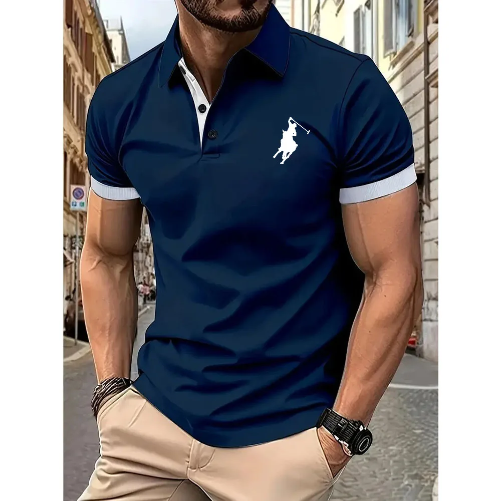 Camisa-polo-masculina-estampada-terno-polo-marca-esportes-ao-ar-livre-e ...