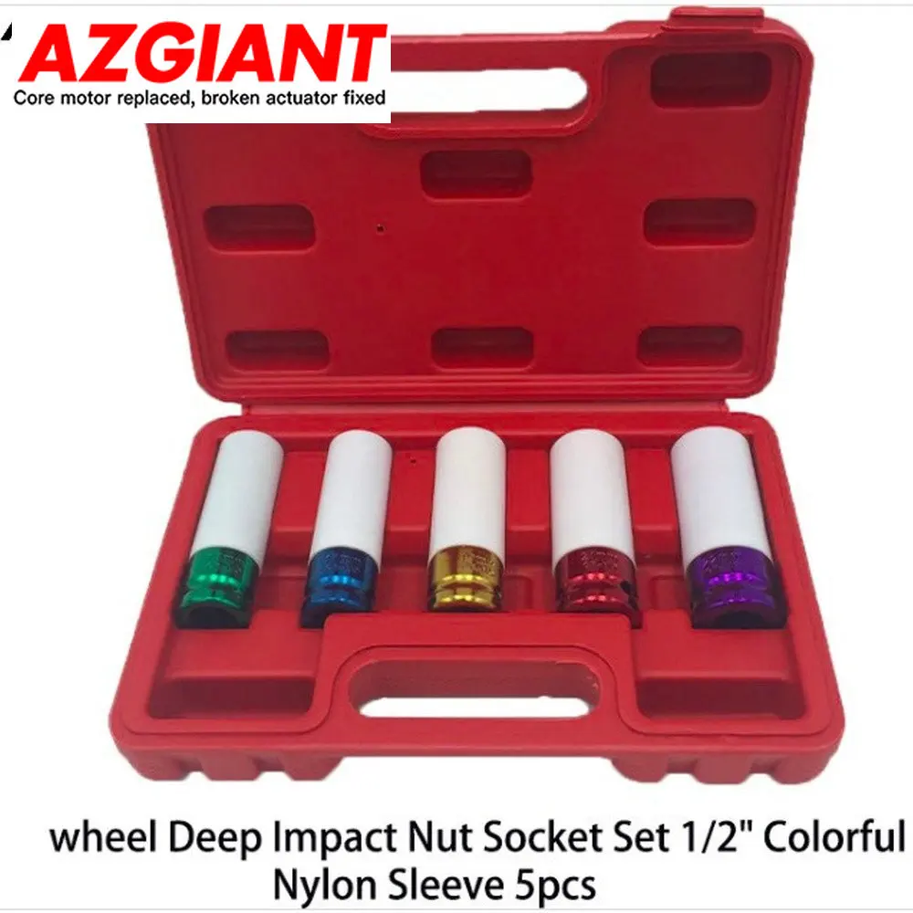 Car-Alloy-Wheel-Deep-Impact-Nut-Socket-Set-1-2-Colorful-Nylon-Sleeve ...