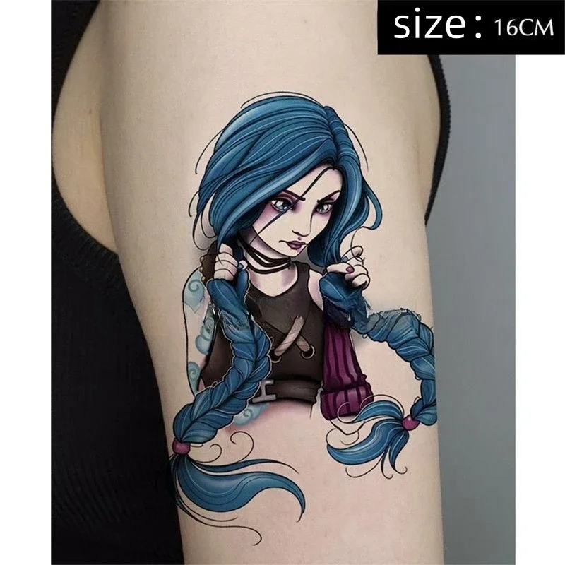 Luna-Store-Anime-Jinx-Temporary-Tattoos-Cartoon-Cosplay-Cool-Girl ...