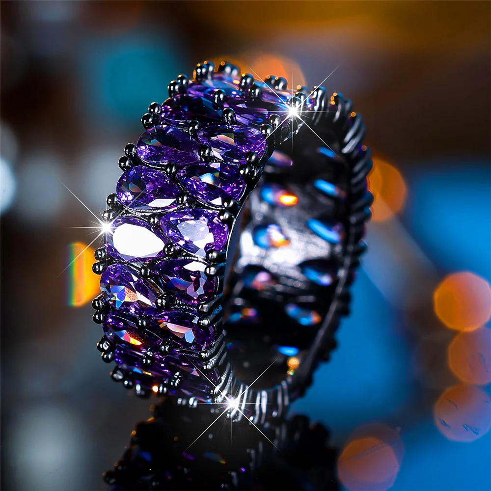 Luxury-Female-Crystal-Purple-Blue-Zircon-Stone-Engagement-Ring-Vintage ...