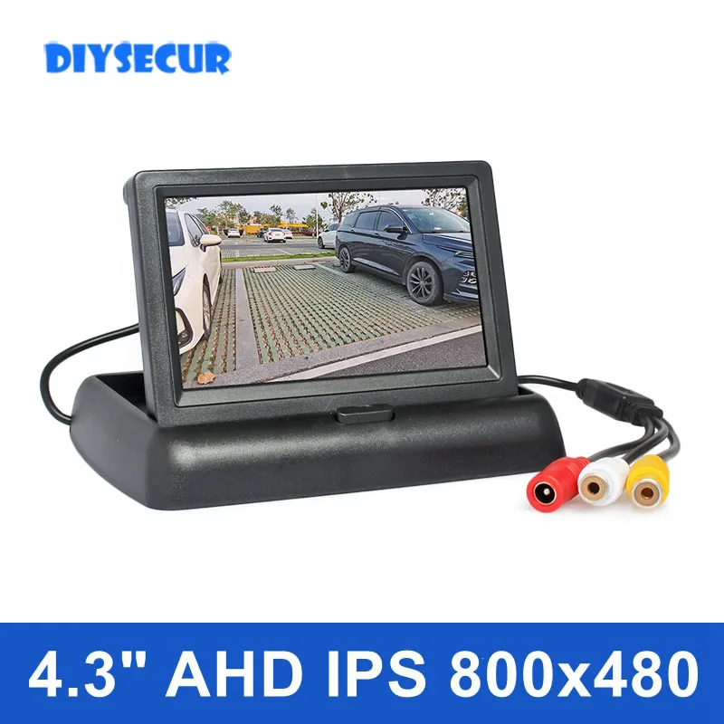 DIYSECUR-4-3inch-AHD-IPS-800-480-Foldabel-Rear-View-Car-Monitor-Backup ...