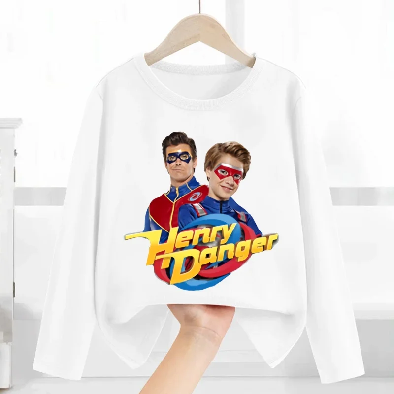 Henry Danger Cartoon Print Fashion Kids T shirt Funny Children Clothes ...
