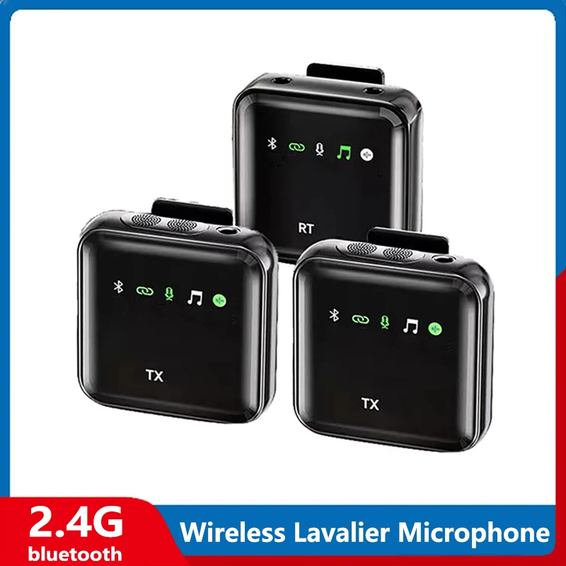 Micr-fono-Lavalier-inal-mbrico-2-4G-micr-fonos-de-solapa-Bluetooth-Mini ...