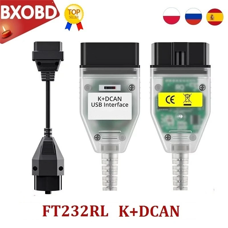 Ftdi Ft232rl For Bmw K+dcan With Switch Obdii Diagnostic Cable K+can K ...