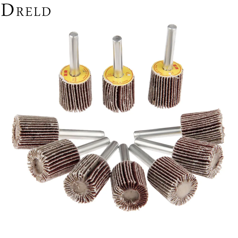 10Pcs Dremel Accessories Grinding Buffing Sandpaper Sanding Flap Wheel ...