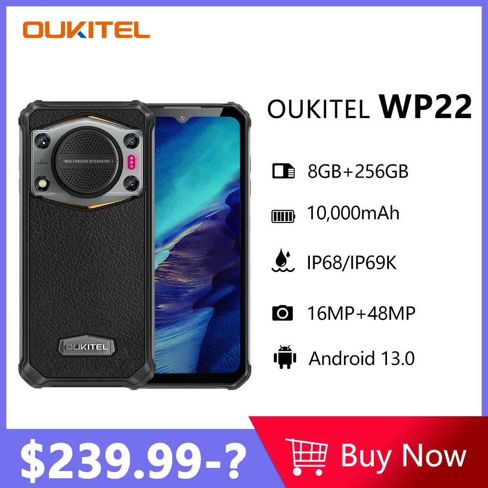 Oukitel-WP22-Smartphone-Android-13-6-58-FHD-10000-mAh-Mobile-Phones-8GB ...