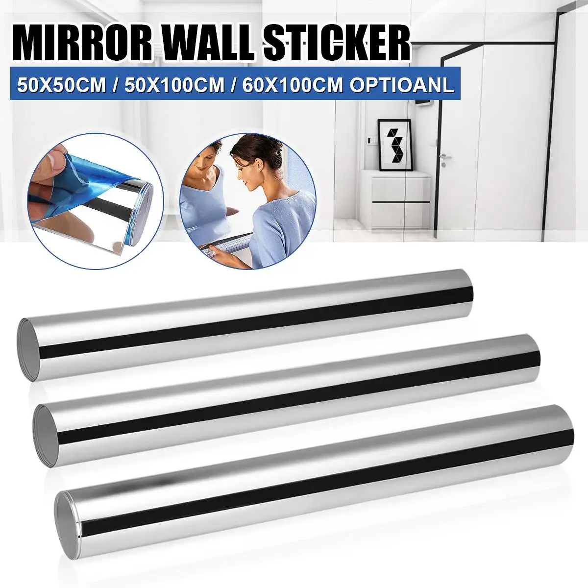 Self-adhesive-reflective-film-mirror-game-mirror-film-wall-sticker ...