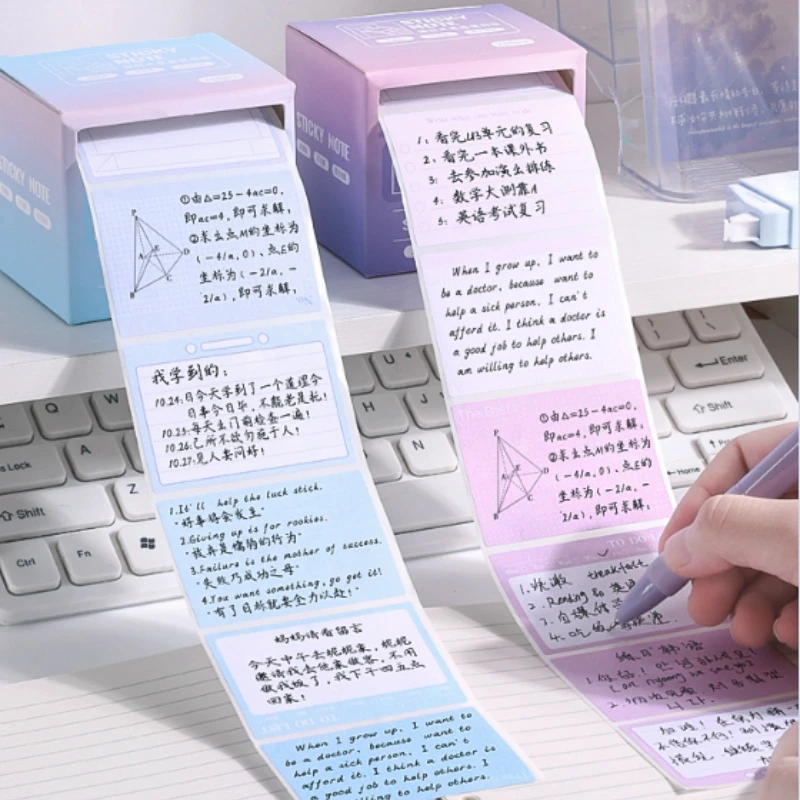 Pull-Out-Sticky-Notes-Note-Paper-Roll-Removable-Pull-Out-Note-Box-Small ...