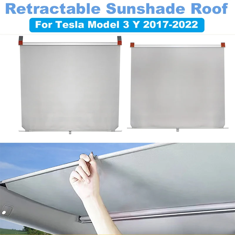 Sunshade Skylight Roof Cover For Tesla Model 3 Y 2017-2022 Manual ...