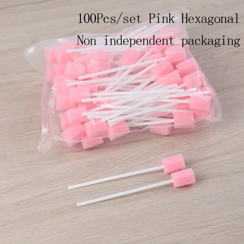 100Pcs-Disposable-Oral-Care-Sponge-Swab-Tooth-Cleaning-Mouth-Swabs-With ...