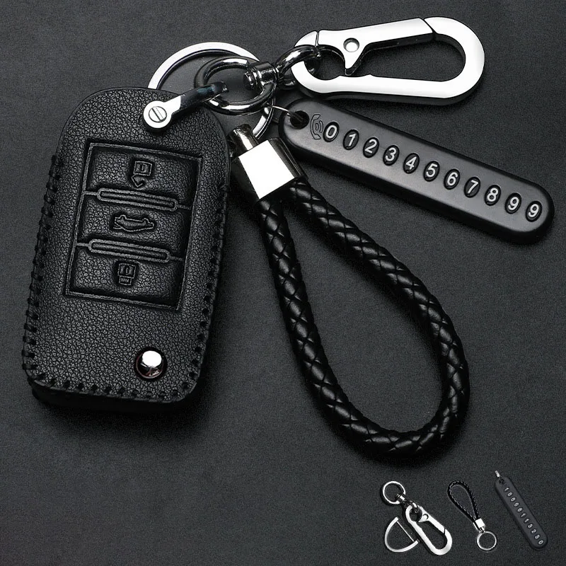 Leather Car Key Case For Saic MG ZS 350 360 750 GT GS EV MG6 EZS HS EHS ...