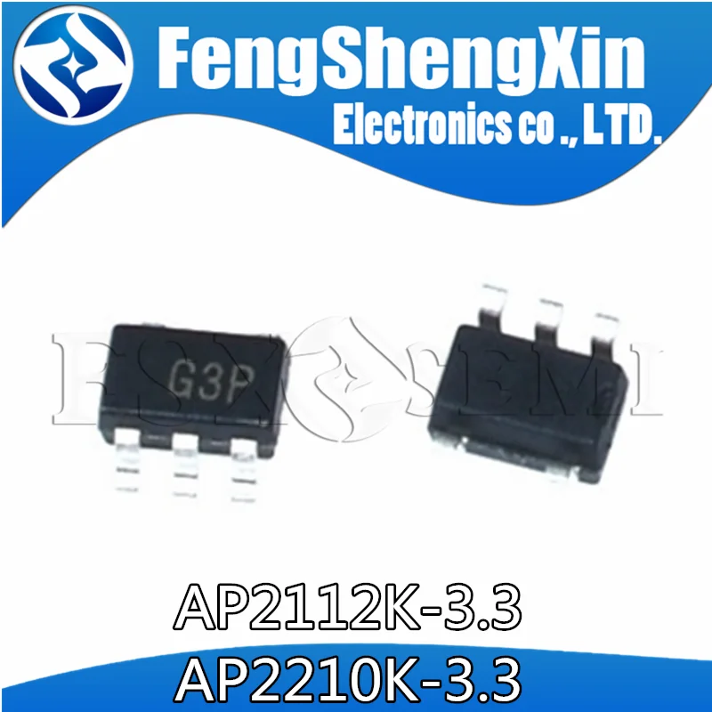 10 AP2112K 3.3 SOT23 5 AP2112K 3.3TRG1, 3,3 V, 0.6A, SOT25 2112, AP2112 ...