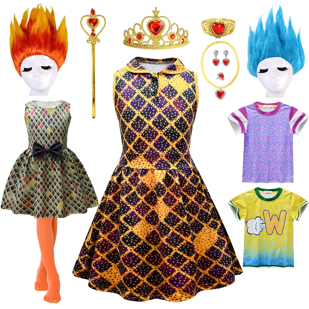 New-Movies-Elemental-Girls-Ember-Cosplay-Costume-Summer-Wade-Short ...