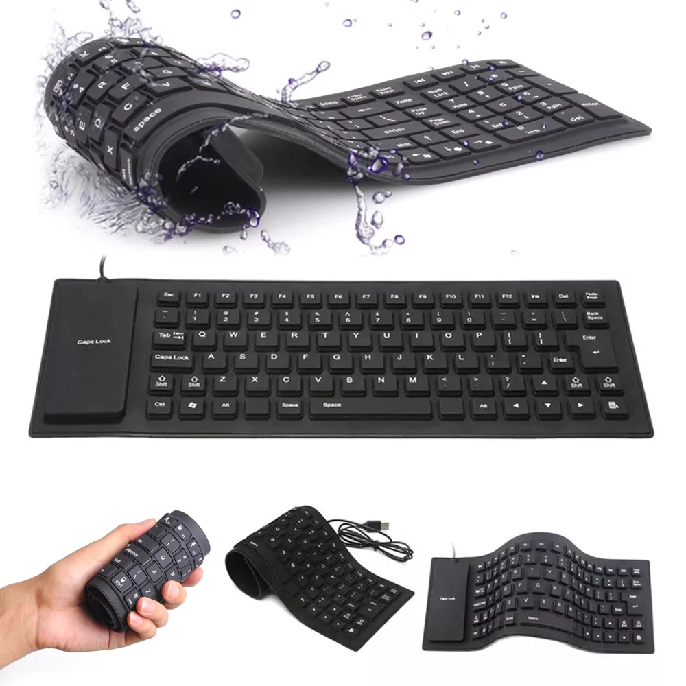 Portable-Mini-Keyboard-85-Keys-Flexible-Waterproof-Soft-Silicone-Gaming ...