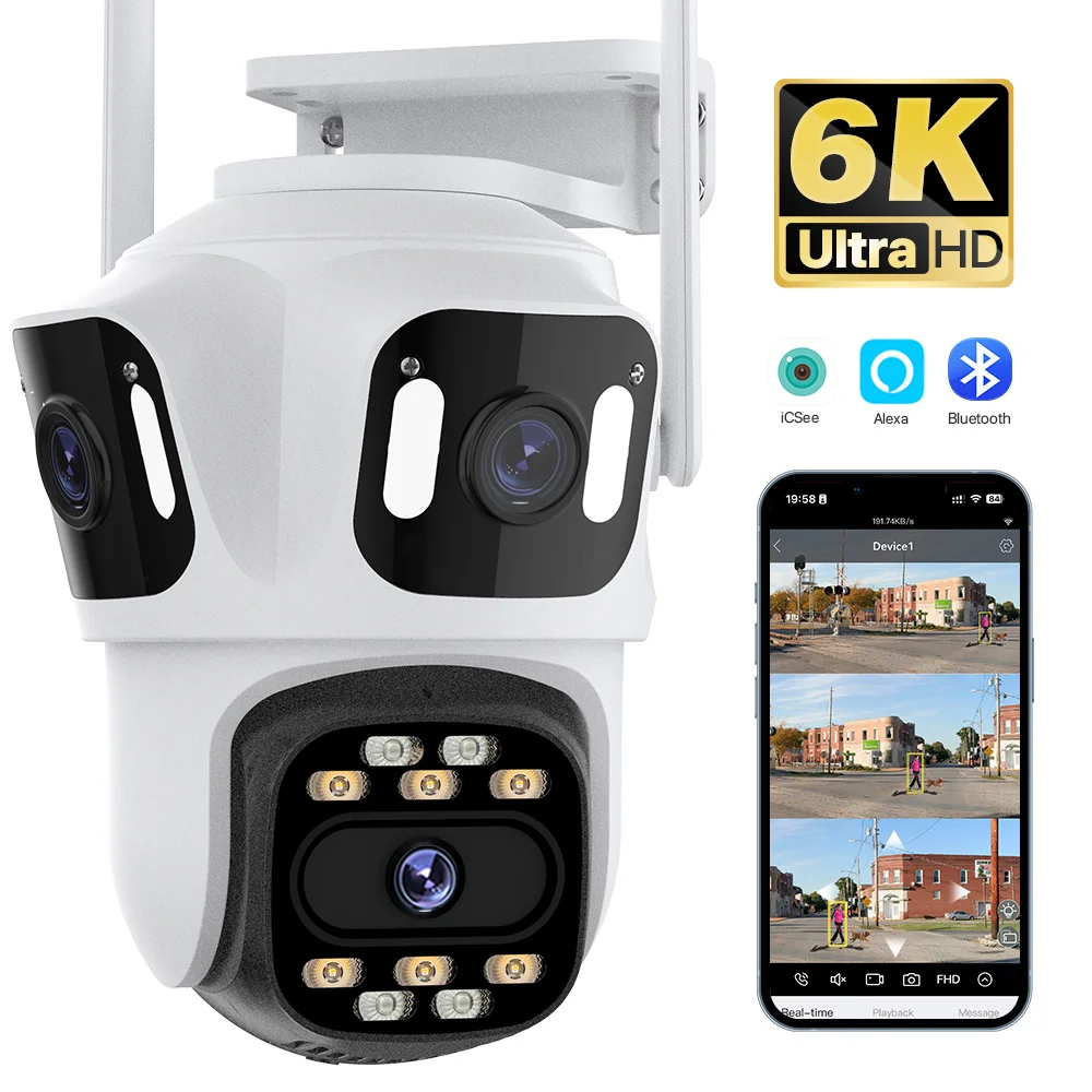 6K-HD-External-Three-Lens-WiFi-PTZ-Camera-Outdoor-4K-Dual-Lens-Human ...