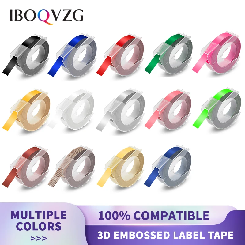 14Colors-Compatible-for-Dymo-3D-Label-Tape-Embossing-Labels-for-Dymo ...