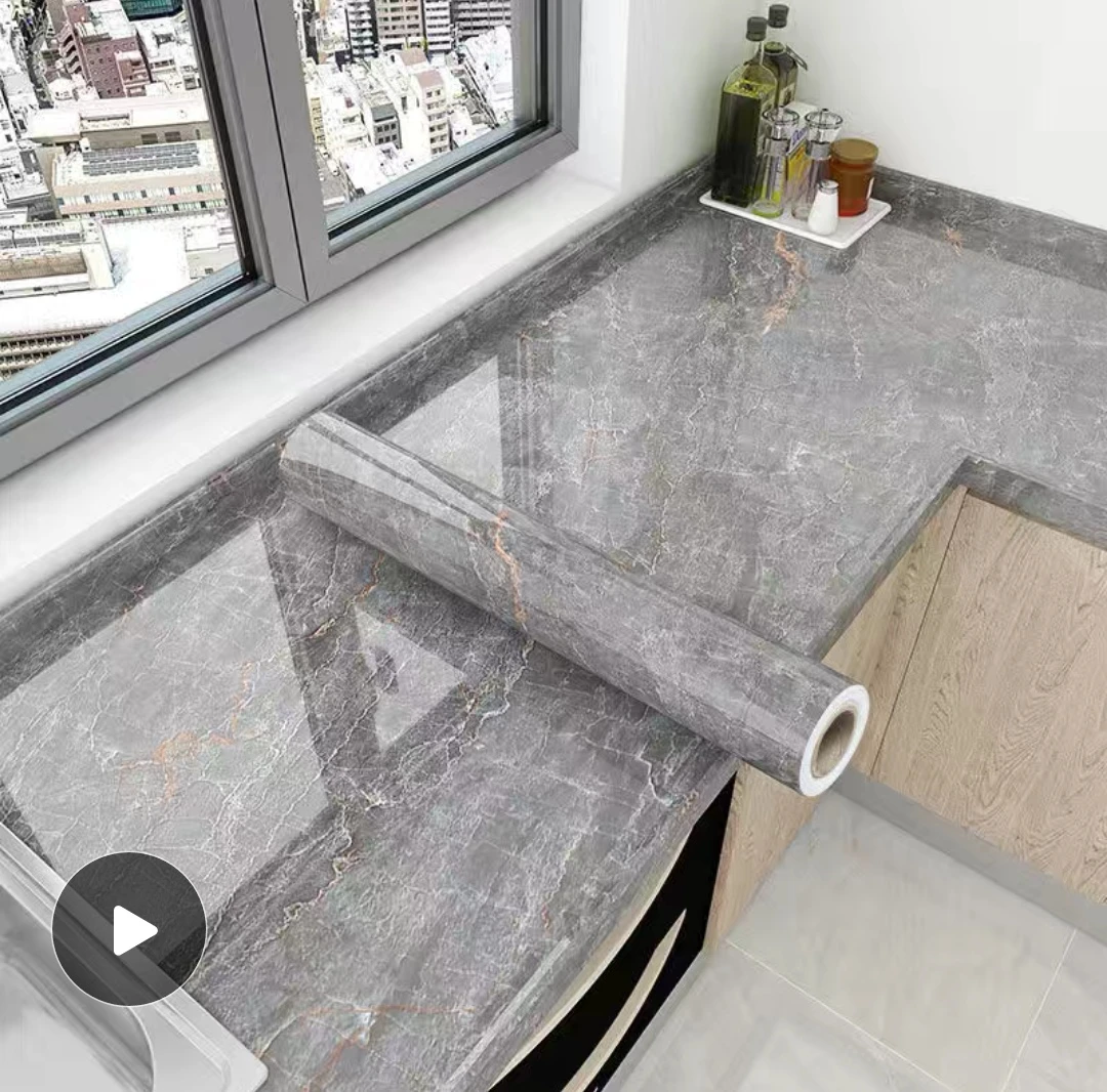 Thickened Marble Countertop Decor Paper Vinyl Self Adhesive Waterproof ...