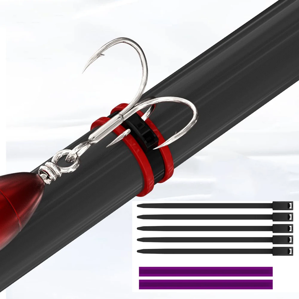 Fishing-Rod-Pole-Hook-Keeper-Securely-Silicone-Ring-Iso-Hold-Bait-Lures ...